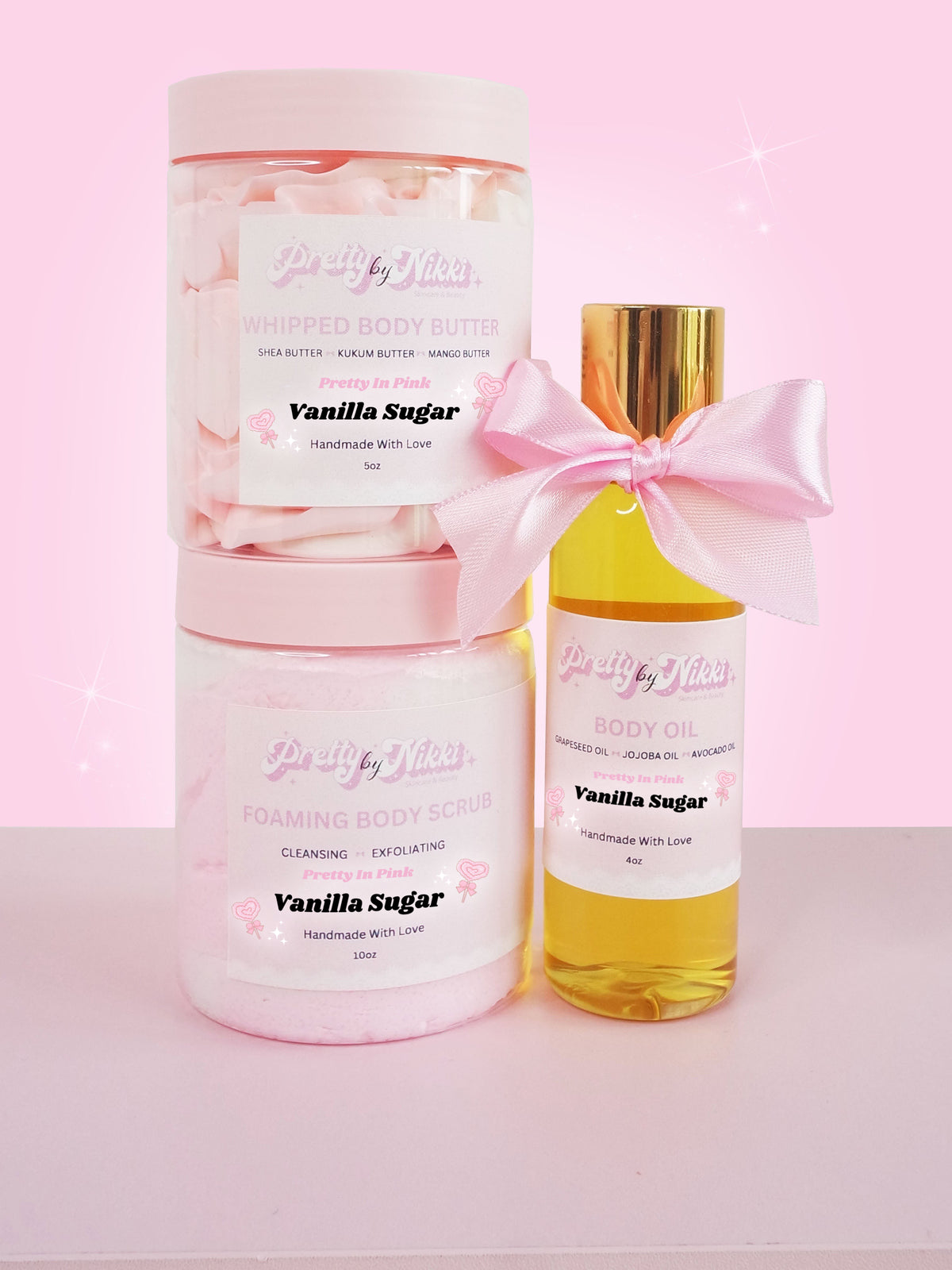 Vanilla Sugar Pretty In Pink Bodycare Bundle Set – Pretty By Nikki