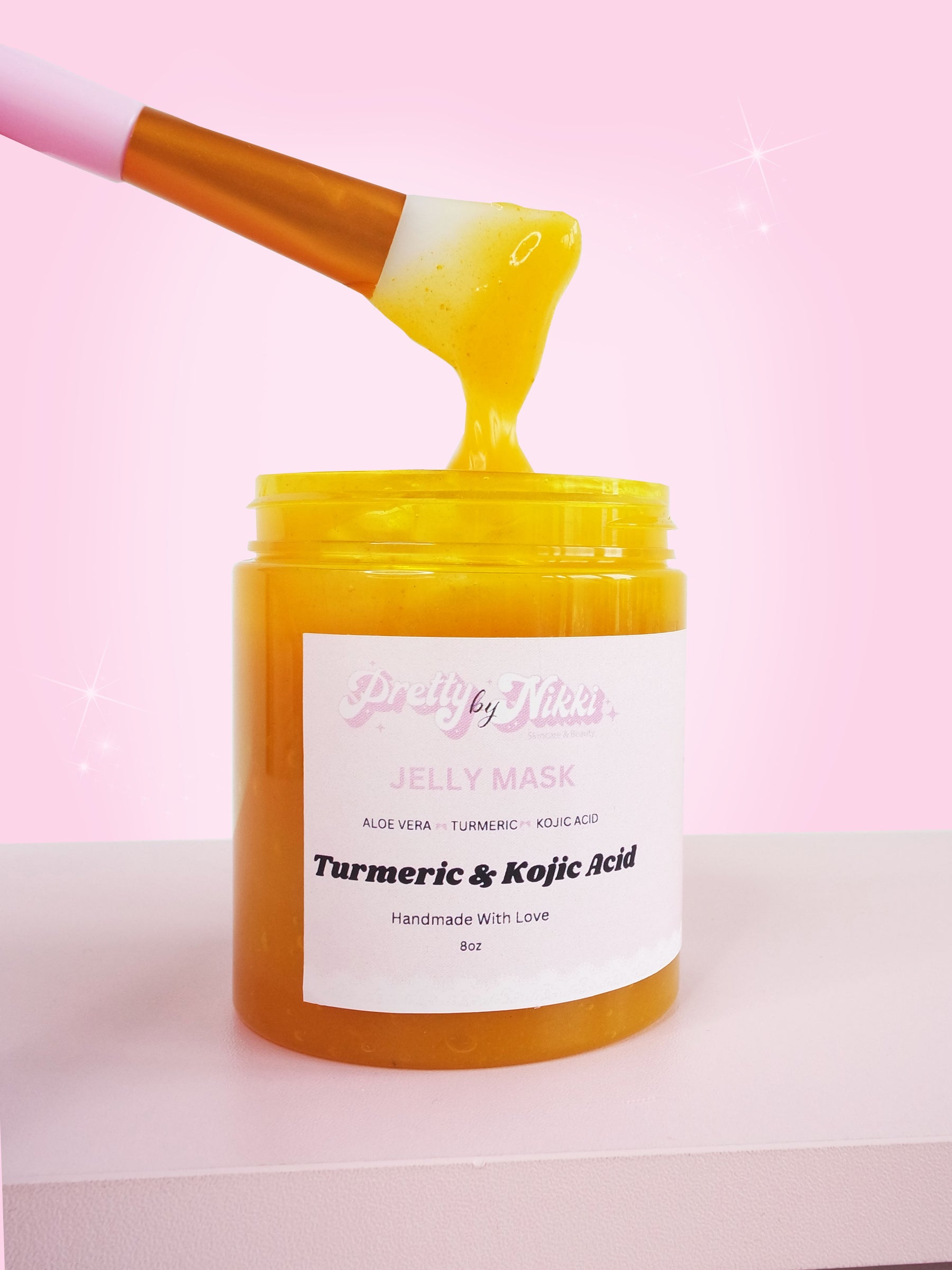 Turmeric, Aloe Vera & Kojic Acid Face & Body Jelly Mask – Pretty By Nikki